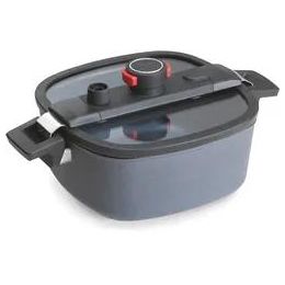 Dampfgartopf Woll MADE IN GERMANY "Active-Lite", grau (anthrazit), B:26cm H:10,5cm L:26cm, T&ouml;pfe, Dampfkochtopf, incl. Active-Lite Deckel, Induktion, 5,5 Liter