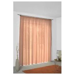 Vorhang WIRTH "Sunday" Gr. 2, orange (terrakotta), B:141cm H:175cm, Jacquard, Baumwolle, Polyester, Gardinen, nach Ma&szlig;