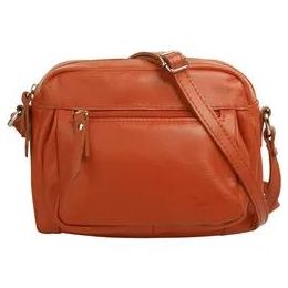 Umh&auml;ngetasche Samantha Look, Damen, Gr. B/H/T: 23cm x 18cm x 5cm onesize, orange, Leder, unifarben, Taschen Umh&auml;ngetasche, echt Leder