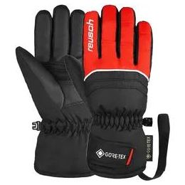 Skihandschuhe Reusch "Teddy GORE-TEX", M&auml;dchen, Gr. 4, rot (rot, schwarz), 95% Polyester, 5% Polyurethan, mehrfarbig, Handschuhe, mit wasserdichter Funktionsmembran