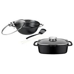 Topf-Set GSW "Gourmet Granit", schwarz, T&ouml;pfe, Induktion