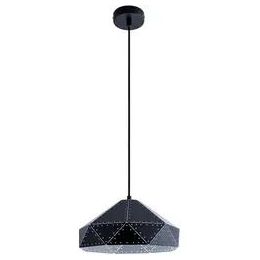 Paco Home Pendelleuchte "SAYID", schwarz, 1, H: 16cm, Leuchten, H&auml;ngelampe Esszimmer Esstischlampe Steampunk Lampe Textilkabel E27, Pendelleuchte