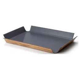 Tablett CONTINENTA, grau (grau, holzfarben), B:40cm L:54,5cm, Holzwerkstoff, Tabletts