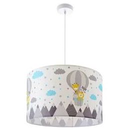 Paco Home Pendelleuchte "Cosmo 343", schwarz, 1, &Oslash; 45,5cm H: 27cm, Leuchten, Lampe Kinderzimmer Deckenlampe Hei&szlig;luftballon Wolken Tiere Zoo E27, Pendelleuchte