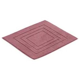 Badematte Vossen "Feeling" Gr. 4, lila (schwarz, berry), H:10mm, Baumwolle, Badematten, Badematte, Badteppich, Uni-Farben, mit Bord&uuml;re, Hoch-Tief Effekt, reine Baumwolle