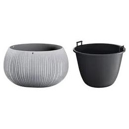 Blumentopf Prosperplast "Beton Bowl", grau (beton), Kunststoff, Pflanzgef&auml;&szlig;e, &Oslash;37cm x 21,8cm