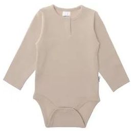 Langarmbody Liliput, Jungen, Gr. 74/80, EURO-Gr&ouml;&szlig;en, beige, 95% Baumwolle, 5% Polyester, unifarben, kurz, Bodys, aus weichem geripptem Material