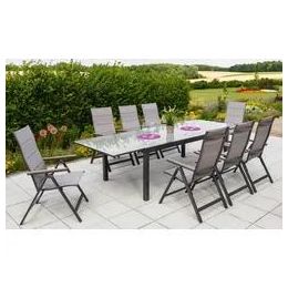 Garten-Essgruppe Merxx "Trivero", grau, Obermaterial: 100% Polyester, Sitzm&ouml;bel-Sets