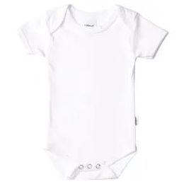 Kurzarmbody Liliput "Weiss", Jungen, Gr. 62/68, EURO-Gr&ouml;&szlig;en, wei&szlig;, 100% Baumwolle, unifarben, kurz, Rundhals, Bodys, mit praktischen Druckkn&ouml;pfen