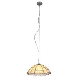 N&auml;ve N&Auml;VE Pendelleuchte "Diamonds", bunt, 1, &Oslash; 40cm, 1 Stk., Leuchten, Tiffanypendelleuchte, excl. 1 x E27, Durchmesser 40cm, Eisen, Glas, Pendelleuchte