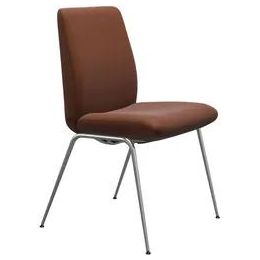 Polsterstuhl stressless "Laurel", braun (copper paloma, chrom gl&auml;nzend), B:57cm H:92cm T:59cm, Leder PALOMA: PALOMA ist ein durchgef&auml;rbtes Semianilin-M&ouml;belleder mit nat&uuml;rlicher Narbung., St&uuml;hle, Polsterstuhl, Low Back, Gr&ouml;&szlig;e L, mit Beinen aus Stahl in Chrom gl&auml;nzend