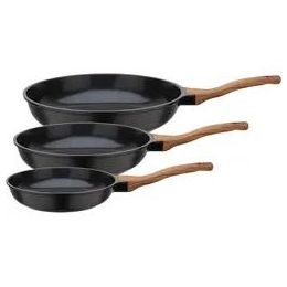 Pfannen-Set GSW "Natural Fit", schwarz, &Oslash;:28cm, Pfannen, mit neuartiger PFAS-freien Antihaft-Versiegelung, Induktion