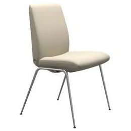 Polsterstuhl stressless "Laurel", beige (cream batick, chrom gl&auml;nzend), B:57cm H:92cm T:59cm, Leder BATICK: BATICK ist ein leicht korrigiertes, durchgef&auml;rbtes und genarbtes M&ouml;belleder, bei dem die meisten Unebenheiten und Spuren in der Regel entfernt wurden., St&uuml;hle, Polsterstuhl, Low Back, Gr&ouml;&szlig;e L, mit Beinen aus Stahl in Chrom gl&auml;nzend