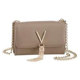 Umh&auml;ngetasche Valentino BAGS "DIVINA", Damen, Gr. B/H/T: 17cm x 11,5cm x 4cm, grau (taupe), Lederimitat, Taschen Umh&auml;ngetasche, Handtasche Damen Tasche Damen Schultertasche Kettentasche