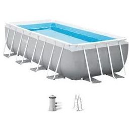 Framepool Intex "PrismFrame", grau (grau, blau), B:200cm H:100cm L:400cm, Schwimmbecken, BxLxH: 200x400x100 cm