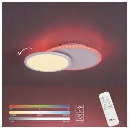 JUST LIGHT Deckenleuchte "MADINA", wei&szlig;, 2, 1 Stk., Leuchten, CCT-tunable white,RGB,dimmbar &uuml;ber Fernbedienung,Funk-Fernbedienung, Deckenleuchte