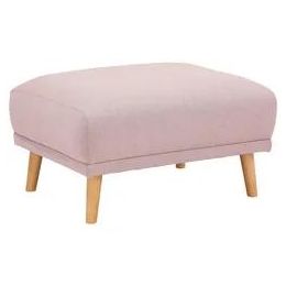 Polsterhocker Home Affaire "Lasse", rosa (ros&eacute;), B:84cm H:46cm T:66cm, Struktur fein( 100% Polyester);Filzoptik (100% Polyester);Luxus-Microfaser (100% Polyester), Hocker, Polsterhocker Sitzhocker, mit Holzf&uuml;&szlig;en
