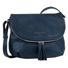 Umh&auml;ngetasche Tom Tailor "LARY", Damen, Gr. B/H/T: 29cm x 23cm x 7cm, blau (navy), Lederimitat, Taschen Umh&auml;ngetasche, Crossbody Bag mit modischen Quasten am Zipper
