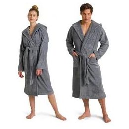 M&ouml;ve Unisex-Bademantel M&Ouml;VE "Superwuschel Kapuze, ideal f&uuml;r Sauna & Spa, Hotelbademantel" Gr. L, grau (stone), L:120cm, Walkfrottier, Hausm&auml;ntel, in Uni