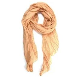 Modeschal "Unitoo", Damen, braun (camel), Baumwolle, Collezione Alessandro, unifarben, Basic, Modet&uuml;cher, Made in Italy