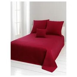 Heine Tagesdecke Gr. 1, rot (bordeaux), B:140cm L:210cm, 100% Baumwolle, Tagesdecken