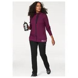 H.I.S. Jogginganzug H.I.S, Damen, Gr. 46, lila (beere), Obermaterial: 50% Baumwolle, 50% Polyester, unifarben, bequem, Sportanz&uuml;ge Jogginganzug, Gro&szlig;e Gr&ouml;&szlig;en