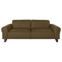 2,5-Sitzer W.Schillig "montanaa", gr&uuml;n (camouflage z69), B:232cm H:78cm T:94cm, Sofas, mit Metallkufen in Bronze pulverbeschichtet, Breite 232 cm