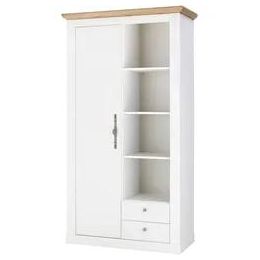 Garderobenschrank OTTO HOME "WESTMINSTER TOPSELLER", wei&szlig; (pinie wei&szlig;, wotan eiche), B:108cm H:203cm T:46cm, Schr&auml;nke, Garderobenschrank, im romantischen Landhausstil
