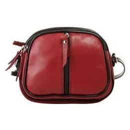 Umh&auml;ngetasche CLUTY, Gr. B/H/T: 18cm x 16cm x 4cm onesize, rot, Leder, unifarben, Taschen Umh&auml;ngetasche, echt Leder, Made in Italy