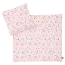 Julius Z&ouml;llner Kinderbettw&auml;sche JULIUS Z&Ouml;LLNER "Rosalie", rosa, B/L: 80cm x 80cm, 1 Stk., 1 Stk., Renforc&eacute;, B/L: 35cm x 40cm, 2 Stk., Renforc&eacute;, Obermaterial: 100% Baumwolle, Bettw&auml;sche