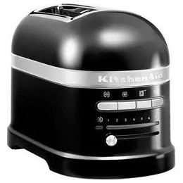 KitchenAid Toaster "Artisan 5KMT2204EOB ONYX BLACK", schwarz (onyx schwarz), B:18cm H:22,5cm T:33cm, Toaster, mit Sandwichzange
