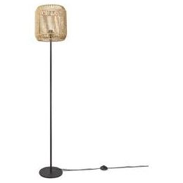 Paco Home Stehlampe "Pedro", schwarz (natur, schwarz), 1, &Oslash; 28cm H: 150,5cm, Leuchten, moderne LED Lampe in Boho Optik, Wohnzimmer, Schlafzimmer, Fassung E27, Stehlampe