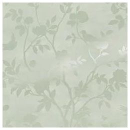 Vliestapete Laura Ashley "Eglantine Silhouette", gr&uuml;n, B:0,52m L:10m, Vlies, Tapeten, FSC zertifiziert, mit lebhaftem Druck, 10 Meter L&auml;nge
