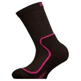 Socken UphillSport "KEVO JR", Damen, Gr. 34-36, schwarz, 40% Polyester, 28% Wolle, 20% Polypropylen, 11% Polyamid, 1% Elasthan, unifarben, Socken Socken, mit mehrlagiger Struktur und Coolmax