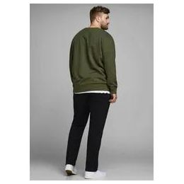 Jack & Jones PlusSize Slim-fit-Jeans "Tim", Herren, Gr. 40, L&auml;nge 32, schwarz (schwarz denim), Denim/Jeans, Obermaterial: 70% Baumwolle, 28% Polyester, 2% Elasthan, JACK & JONES PLUSSIZE, schmal, Jeans Slim-fit-Jeans, Bis Jeans Weite 48