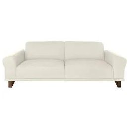 2,5-Sitzer W.Schillig "montanaa", wei&szlig; (wei&szlig; z59), B:232cm H:78cm T:94cm, Sofas, mit Metallkufen in Bronze pulverbeschichtet, Breite 232 cm