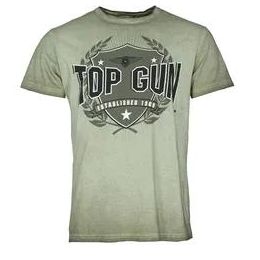 T-Shirt Top Gun "TG20212104", Herren, Gr. 50M, gr&uuml;n (oliv), Obermaterial: 100% Baumwolle, Shirts T-Shirt