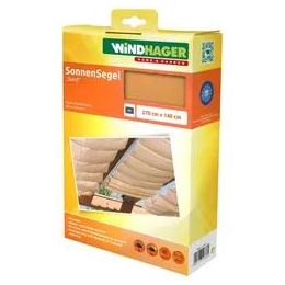 Sonnensegel Windhager, beige (sand), B:270cm T:140cm, Polyester, Sonnensegel, f&uuml;r Seilspannmarkise, inklusive Laufhaken, 2,7x1,4 m