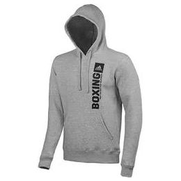 Hoodie Adidas PERFORMANCE "Community Vertical Hoody BOXING" Gr. S, grau, Sweatshirts, Herren, S, Obermaterial: 80% Baumwolle, 20% Polyester, Hoodie
