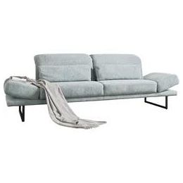 2-Sitzer 3C Candy "Mallow Designsofa mit Komfortfunktionen, modern und bequem", gr&uuml;n (mint), B:228cm H:83cm T:103cm, 100% Polyester, Sofas, Verstellbare Armlehne und Kopfteil, manuelle Sitztiefenverstellung