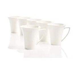 Becher RETSCH ARZBERG "Fantastic", beige (naturwei&szlig;), 300ml, 6 Stk., Fine China-Porzellan, Trinkgef&auml;&szlig;e, Becher, 6-teilig