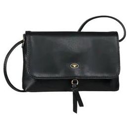 Umh&auml;ngetasche Tom Tailor "Luna", Damen, Gr. B/H/T: 21cm x 13cm x 5cm, schwarz, Polyurethan, Polyurethan (PU), Taschen Umh&auml;ngetasche, mit hochgl&auml;nzendem Logo und kleinem dekorativen Knoten