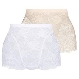 Sassa Mode Panty SASSA "Functional Lace", Damen, Gr. 65, wei&szlig; (wei&szlig;, natur), Spitze, Obermaterial: 89% Polyamid, 11% Elasthan, unifarben, normal, Unterhosen Panty, mit Spitzeneinsatz