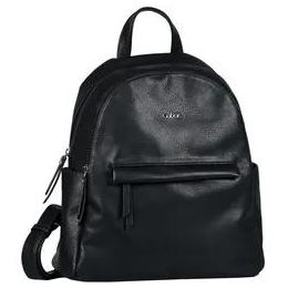 Rucksack Gabor "Mina", Damen, Gr. B/H/T: 29cm x 30cm x 15cm, schwarz, Rucks&auml;cke Rucksack, aus weichem leichten Lederimitat, l&auml;ssig im praktischen Format