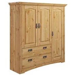 W&auml;scheschrank OTTO HOME "Konrad", beige (natur), B:133cm H:132cm T:39cm, Massivholz, Schr&auml;nke, aus massiver Kiefer, mit viel Stauraum