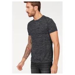 T-Shirt Bruno Banani, Herren, Gr. 3XL (64/66), schwarz (schwarz, meliert), Single Jersey, Obermaterial: 60% Baumwolle, 40% Polyester, meliert, slim fit, Rundhals, Shirts T-Shirt, Kurzarm, Slim Fit, unifarben, Rundhalsausschnitt