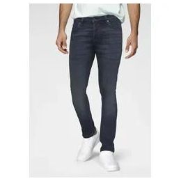 Only & Sons Skinny-fit-Jeans ONLY & SONS "LOOM LIFE JOG", Damen, Gr. 33, L&auml;nge 32, blau (blau denim), Denim/Jeans, Obermaterial: 74% Baumwolle, 25% Polyester, 1% Elasthan, Abriebeffekte, sehr schmal lang, Jeans