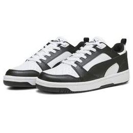 Sneaker Puma "Rebound V6 Low Sneakers Erwachsene", Damen, Gr. 42, schwarz-wei&szlig; (wei&szlig; schwarz), Obermaterial: Textil, Synthetik. Futter: Textil. Innensohle: Textil. Laufsohle: Gummi, Schuhe Sneaker