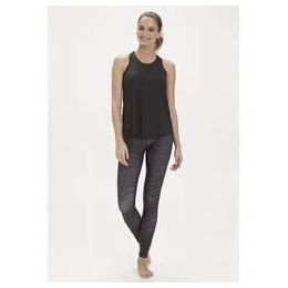 Tanktop Endurance "REGIER", Damen, Gr. 44, schwarz, 92% Polyester, 8% Elasthan, gestreift, unifarben, normal, Tops Tanktop, mit innovativer QUICK DRY Technologie