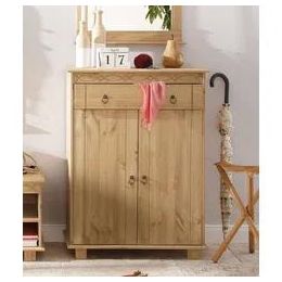 Kommode OTTO HOME "Indra", beige (natur), B:74cm H:100cm T:35cm, Massivholz, Sideboards, Kommode, 74 cm breit